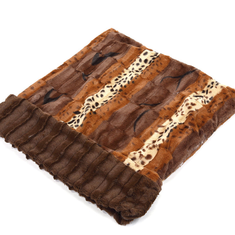 Baylee Mink Exotic Fur Cuddle Dog Bed Brown/Gold/Chocolate – Bitch New York