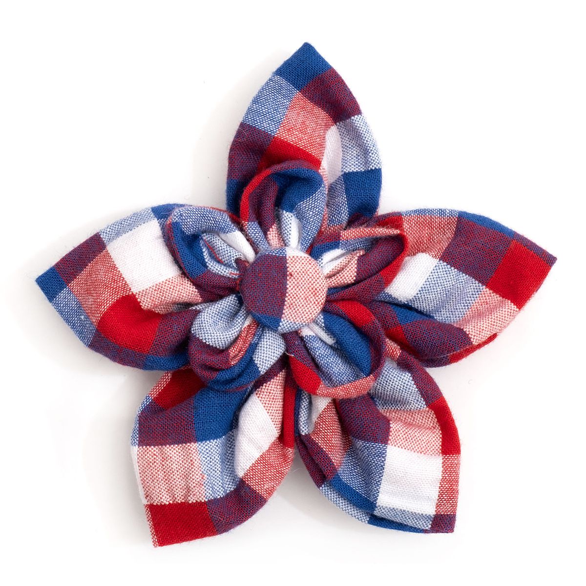 Red/White/Blue Check Dog Collar Flower – Bitch New York