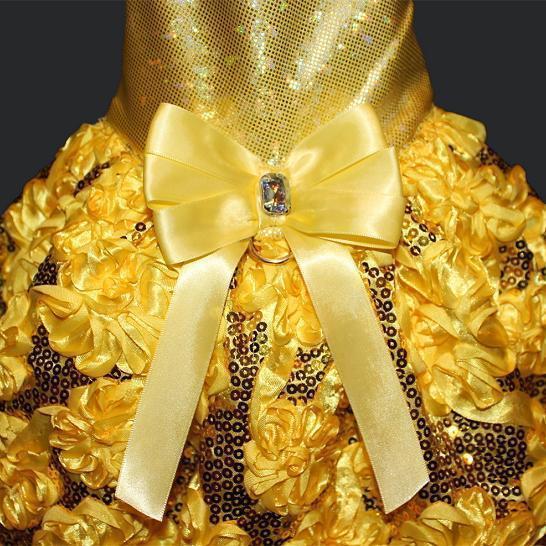 All That Glitters Yellow Sequin Holiday Dog Dress – Bitch New York