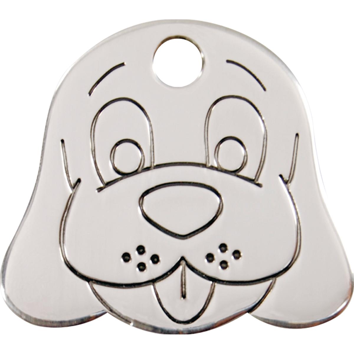 Flat Stainless Steel Dog Face Dog ID Tag – Bitch New York