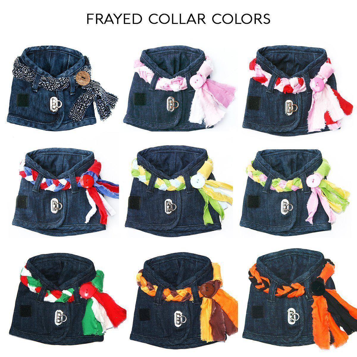 Hollywood Denim Dog Harness Vest With Frayed Collar – Bitch New York