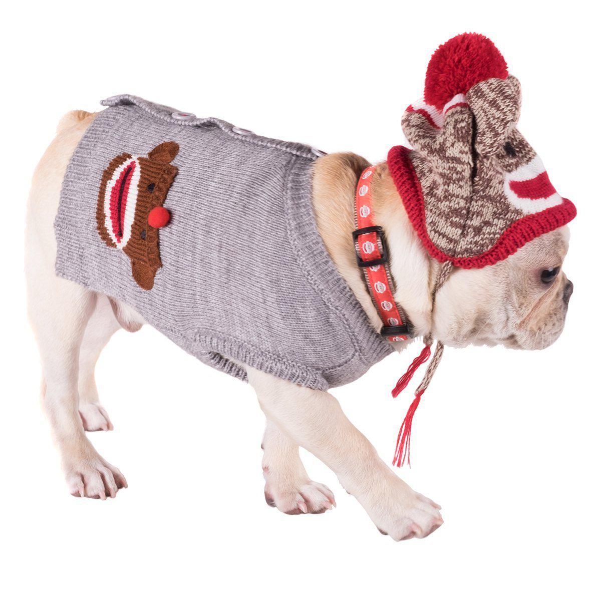 Sock Monkey Cardigan Dog Sweater – Bitch New York