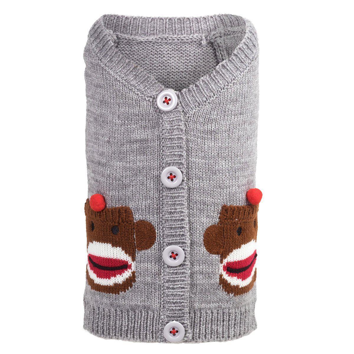 Sock Monkey Cardigan Dog Sweater – Bitch New York