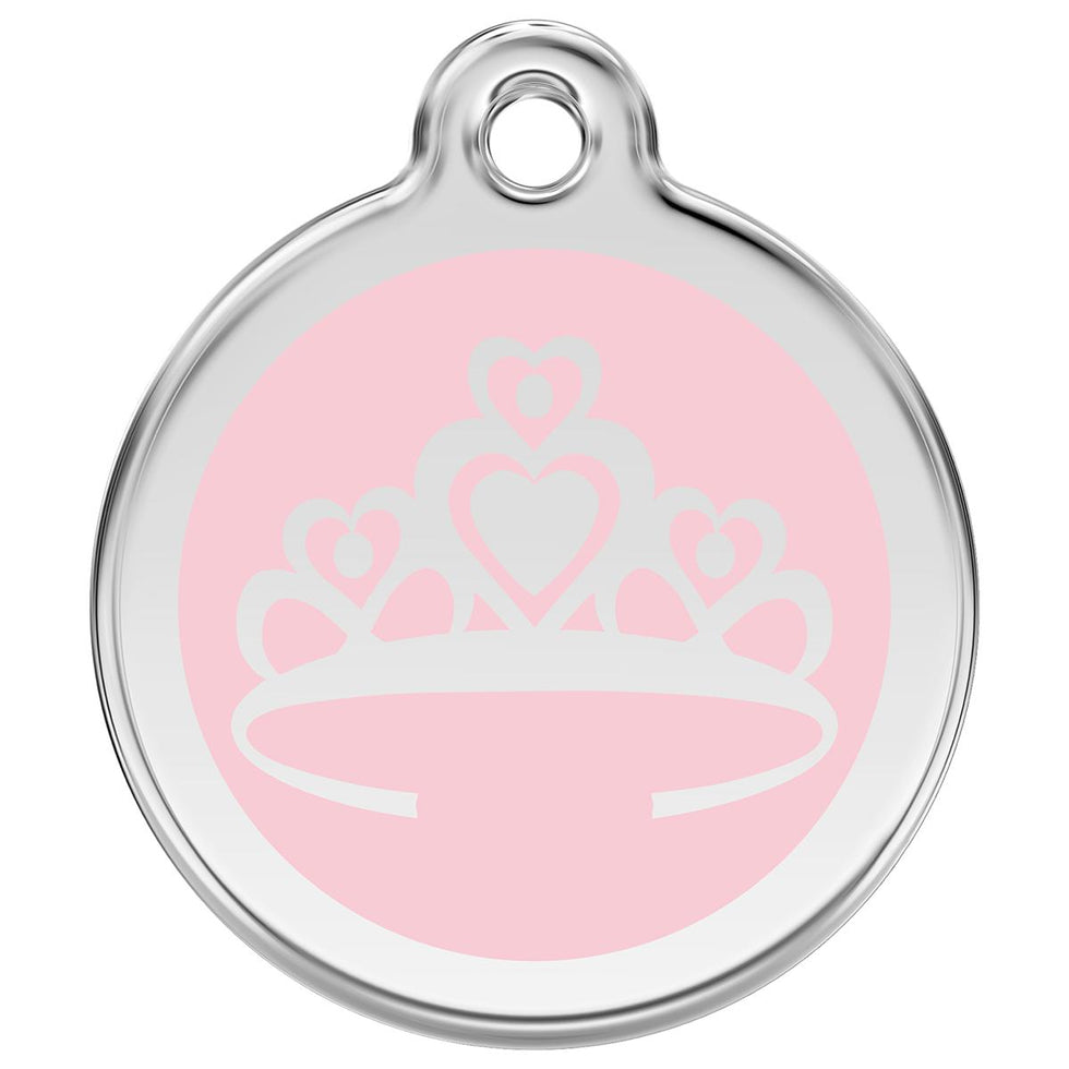 Stainless Steel And Enamel Crown Pink Dog ID Tag – Bitch New York