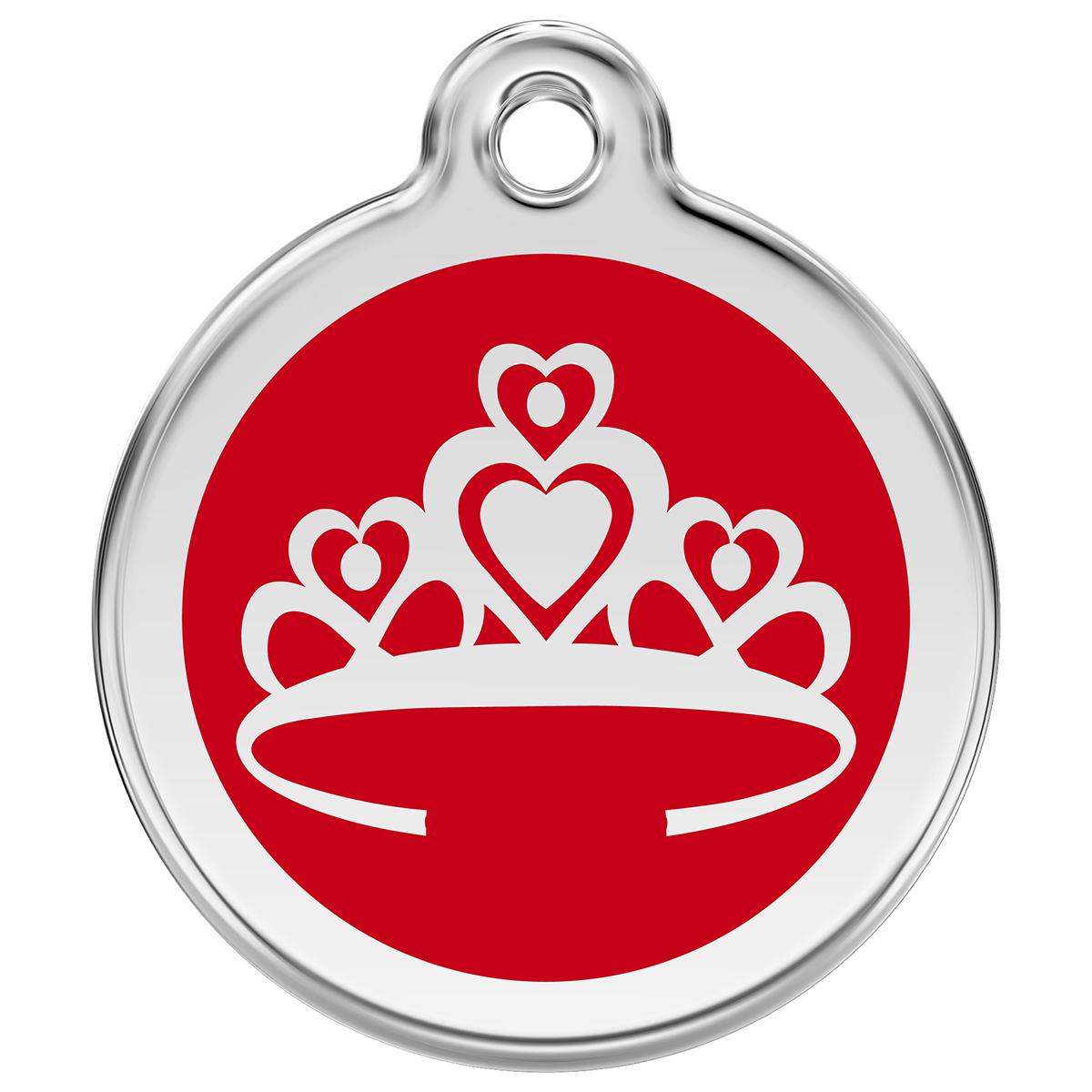 Stainless Steel And Enamel Crown Red Dog ID Tag – Bitch New York