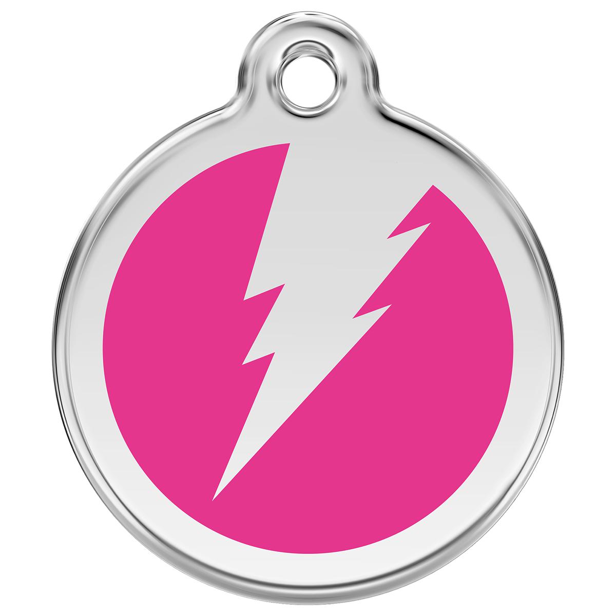 Stainless Steel And Enamel Flash Hot Pink Dog ID Tag – Bitch New York