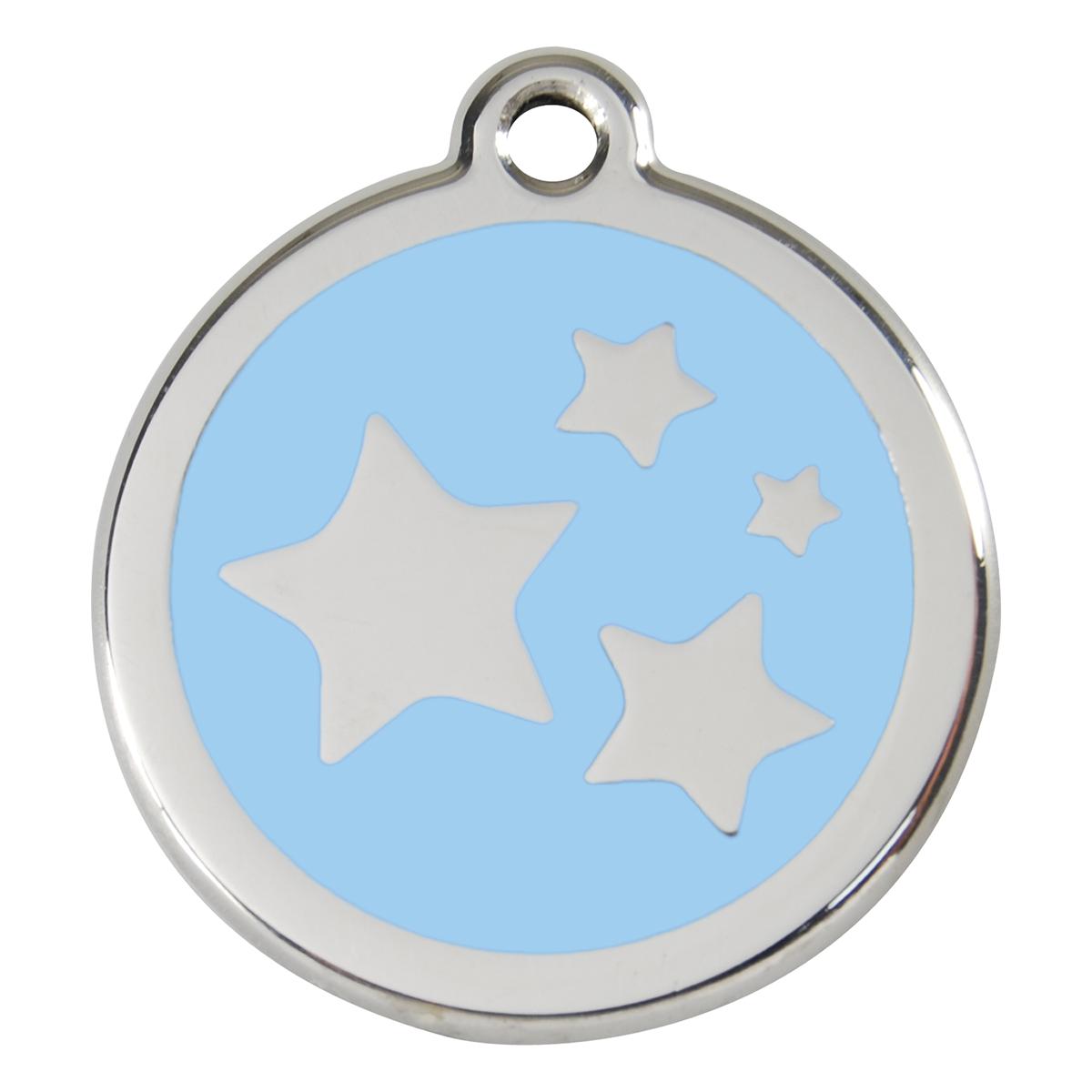 Stainless Steel And Enamel Stars Light Blue Dog ID Tag – Bitch New York
