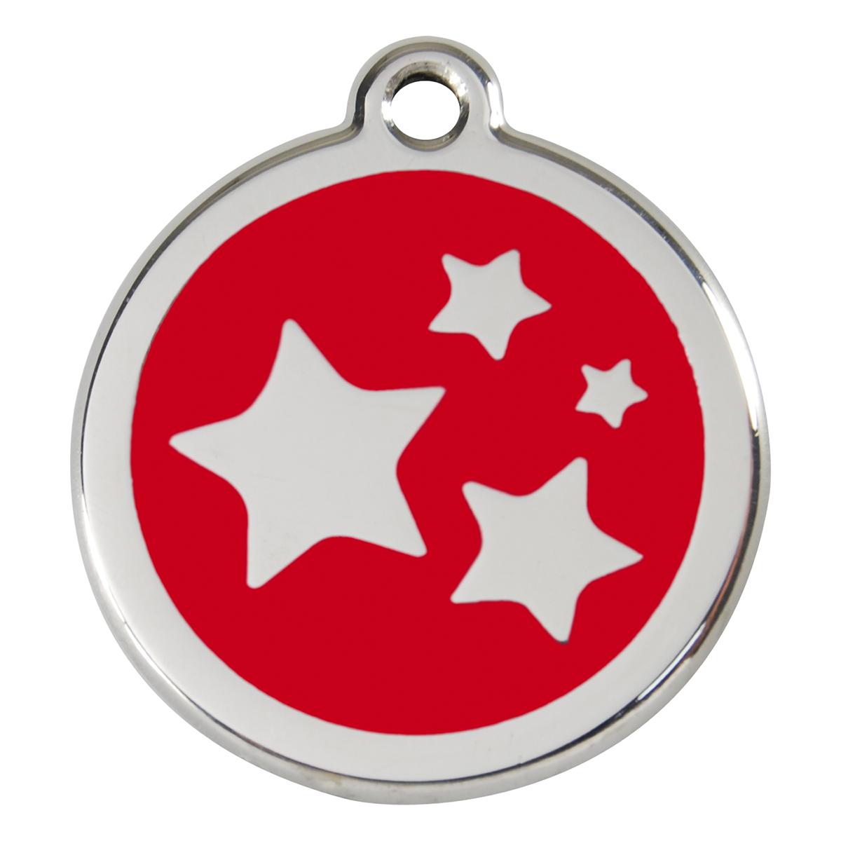 Stainless Steel And Enamel Stars Red Dog ID Tag – Bitch New York