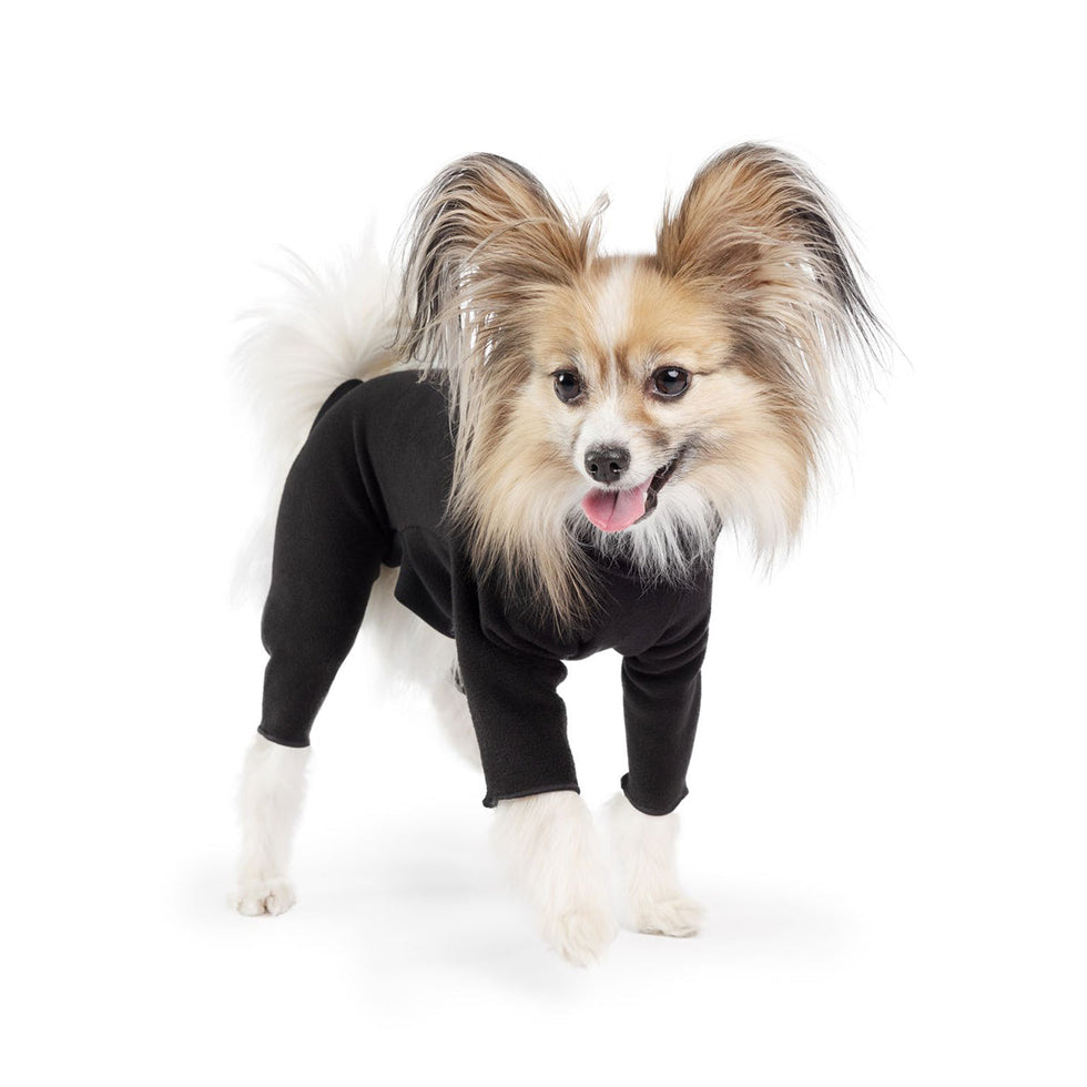 Stretch Fleece Onesie Dog Pajamas Black/Black – Bitch New York